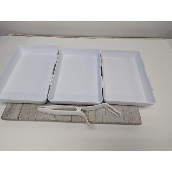 Pampered Chef | Kitchen | Pampered Chef Kitchen Coating Tray With Tongs ...